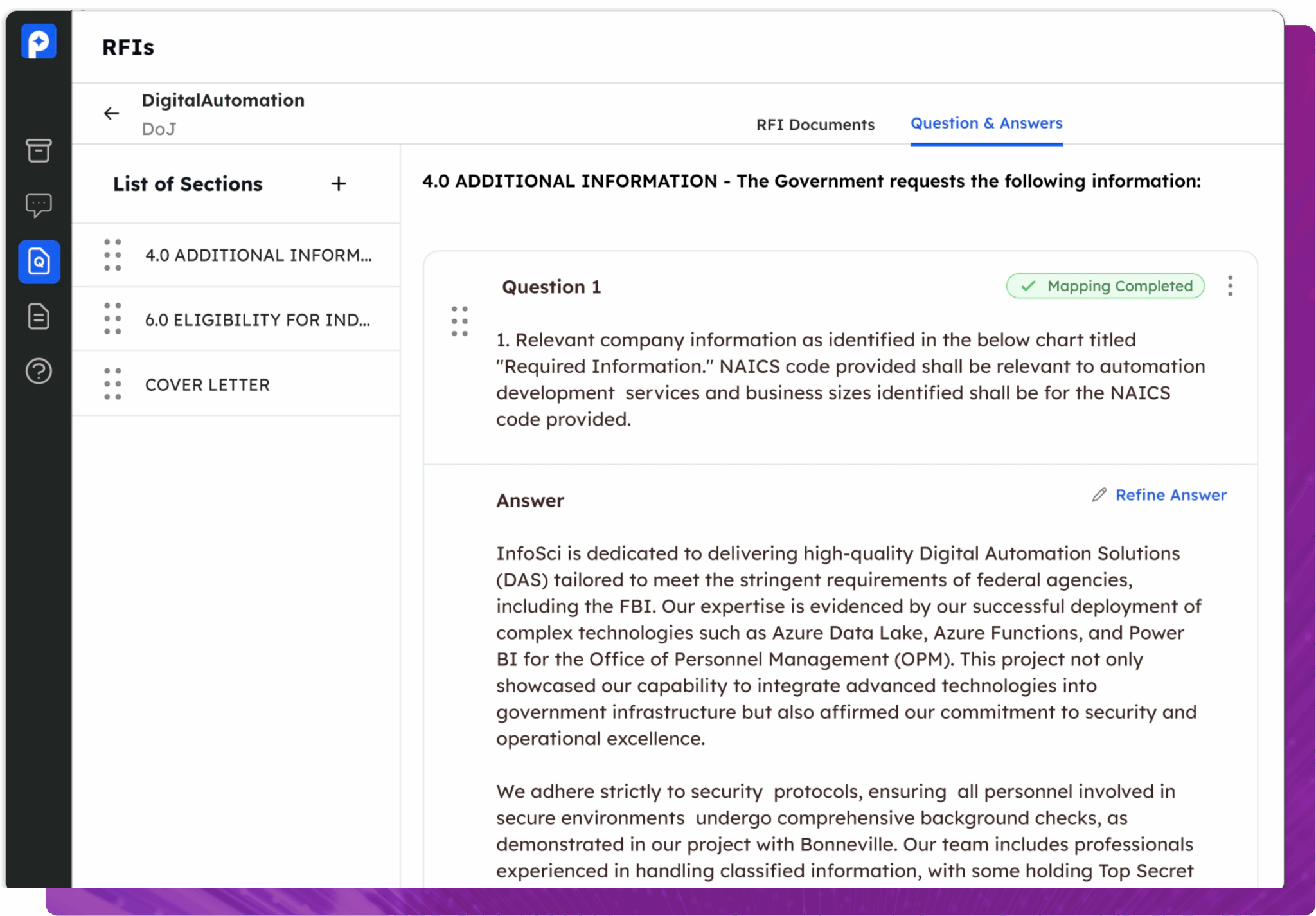Create winning responses faster with pWin.ai